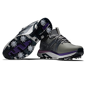 FootJoy Women's Hyperflex Golf Shoe, Grey/Purple/Pink, 8