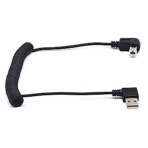 Meiyangjx 4.9 Feet Right Angle Coiled USB Printer Cable, USB 2.0 Type A Male to Type B Male Spring Printer Scanner Cable(Right Angle)