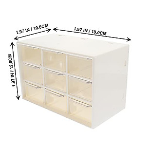 HEALLILY Mini Plastic Drawer Organizer Jewelry Box Display Case Storage Cabinet for DIY Crafts Office Supplies Fishing Tackle Earring Rings Necklaces Bracelets