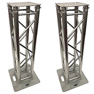 (2) 1.5 Meter DJ Lighting Aluminum Truss Light Weight Dual 4.92 ft Totem System Moving Head! F34 Type Trussing! 2" Diameter Tubing! 12"x12" Fitment!