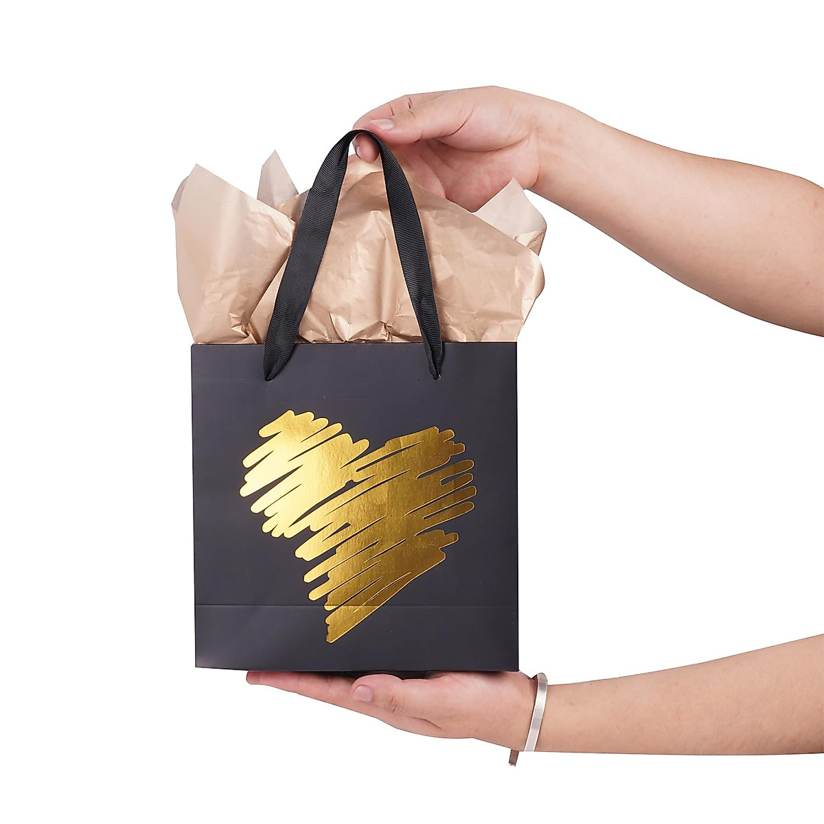 ysmile Pink Gift Bag for Girls with Tissue Paper Favor 12" Large Paper Gift Bag with Handle for Women - Mermaid