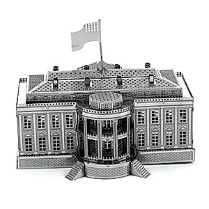 Metal Earth White House 3D Metal Model Kit Bundle with Tweezers Fascinations