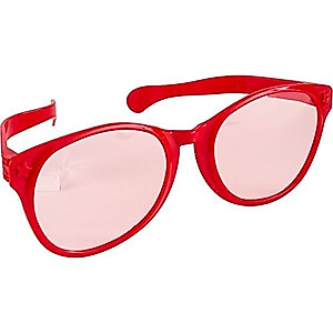 Amscan 259769.4 Red Jumbo Glasses, 1ct