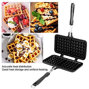 Waffle Pan Baking,Portable Non-stick Waffle Maker Egg Waffle Breakfast Maker,Non-stick Belgian Waffle Maker Household Kitchenware