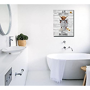 SWACHIT Funny Highland Cow Bathroom Wall Art Highland Cattle Bathroom Wall Decor Cow on Toilet Pictures for Wall Farmhouse Bathroom