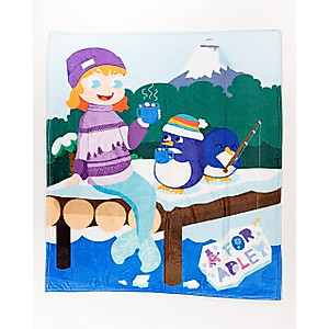 A FOR ADLEY Merch, Adley's Snuggly Snow Mermaid Blanket Featuring Cartoon Mermaid Adley Print