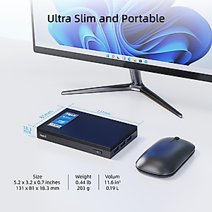 MeLE Quieter2Q Fanless Mini PC Windows 11 Pro Celeron J4125 8GB 128GB Micro Computer, Small Desktop with Gigabit Ethernet PXE Dual HDMI 4K Unlock BIOS on Industrial Astrophotography Webcast Office