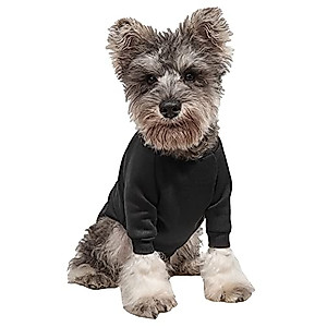 Milumia Pet Outfits Leopard Print Plush Sweatshirt Cats Dogs Shirt Warm Pet Clothes Black Small