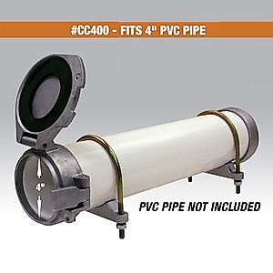 Buyers Products CC400 PVC Conduit Carrier Kit, 4 Inch Diameter, Mounting Hardware Included, Spring-Loaded Latch, Weather-Resistant Door Gasket