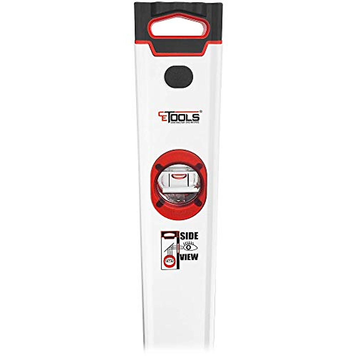CE Tools 48 Inch Red Edge Level - 4 Foot Level Tool with Shock-Proof Vial, Milled Bottom, and Robust End Caps, Aluminium