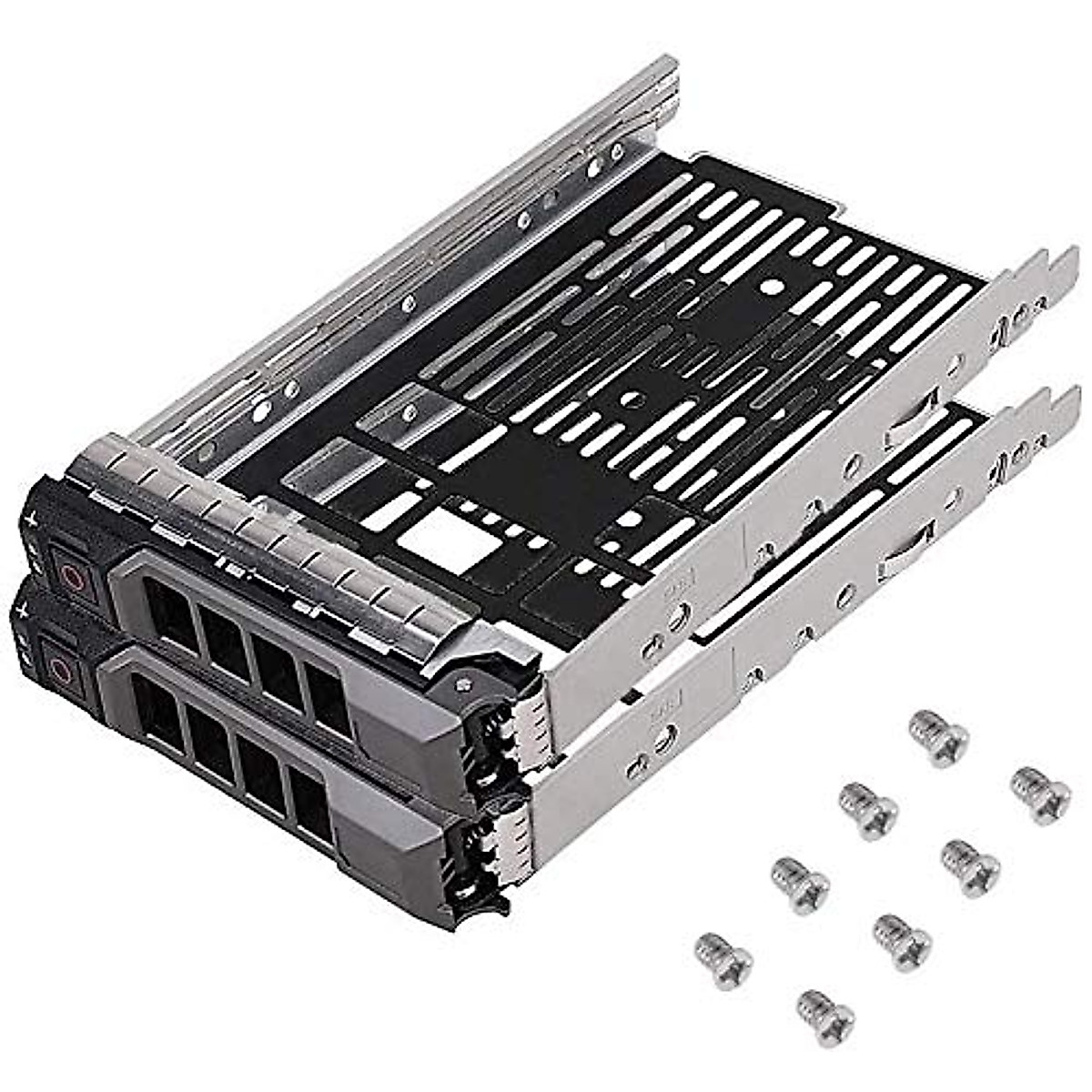 AIHG 2pcs 3.5" SAS SATA SATA Hard Drive Caddy Tray Enclosure Compatible for DELL PowerEdge R310 R320 R410 R415 R510 R515 R610 R710 T610 T710 KG1CH F238F (KG1CH-2PCS)
