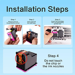 YATUNINK Remanufactured Replacement for HP 62XL 62 XL Black Color Ink Cartridges to Use with Envy 5640 5642 5643 5646 5660 7640 7645 OfficeJet 5740 5745 5746 200 250 Printer(2 Pack)