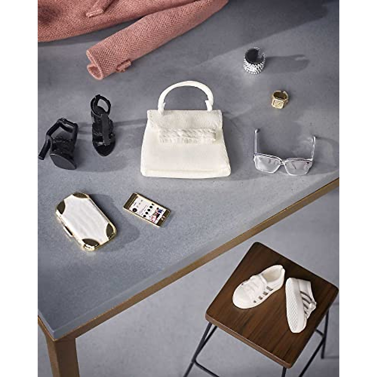 Barbie Signature @BarbieStyle Fully Poseable Fashion Doll (12-in Brunette with Braids) with 2 Tops, Shorts, Skirt, Coat, 2 Pairs of Shoes & Accessories, Gift for Collector