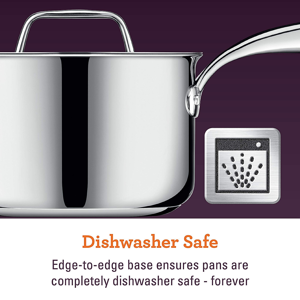 Breville Thermal Pro Stainless Steel Frying Pan / Fry Pan / Stainless Steel Skillet - 10 Inch, Silver