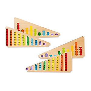 Melissa & Doug Add & Subtract Abacus - Educational Toy With 55 Colorful Beads and Sturdy Wooden Construction, 3 - 6 years