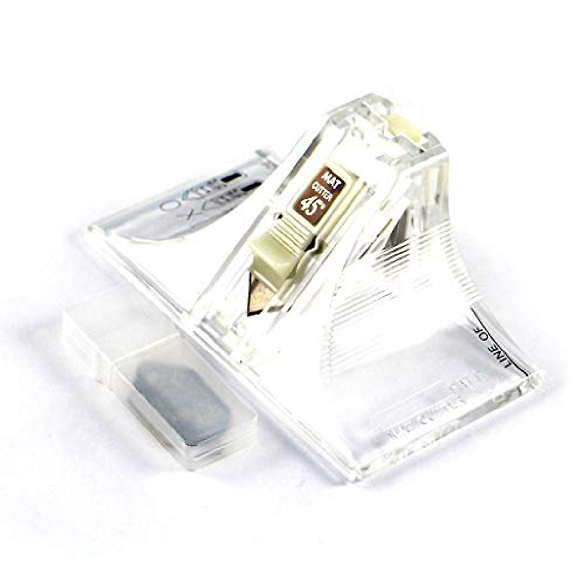 Cutter 45 & 90 Degree Bevel Mat Board Cutter, with 2pcs Free Replacement Blade (White)