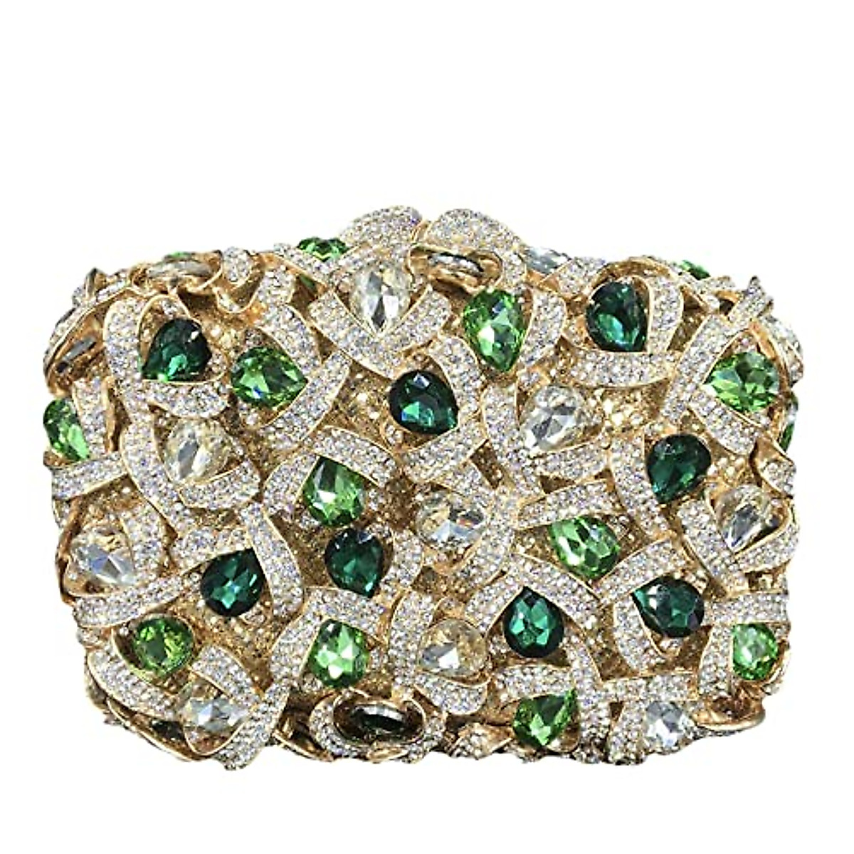 Ladies Elegant Olive Evening Bags and Clutches for Women Formal Party Crystal Clutch Purse Wedding Party Handbag Purse Gold M