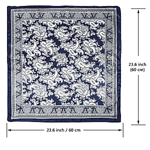 HAIMEIKANG Satin Head Scarves Square Silk Feeling Hair Scarf 4 PCS 23.18 Inches Headscarf for Women Silk Hair Bandanas（60cm#mix1