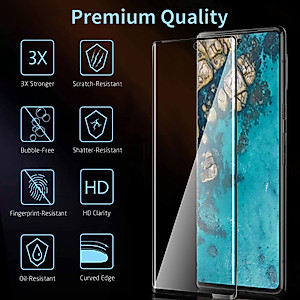 [2+2 Pack] Google Pixel 6 Pro Screen Protector, 9H Tempered Glass, Ultrasonic Fingerprint Support, 3D Curved,HD Clear Scratch Resistant for Google Pixel 6 Pro 5G Glass Screen Protector