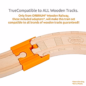 Orbrium Toys 100 Piece Triple Loop Wooden Train Set Track Generic Fits Thomas Brio