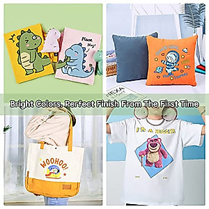 HTVRONT Clear HTV Vinyl for Sublimation - 12" X 20FT Matte Sublimation Vinyl High Transfer Rate - Bright Smooth Washable HTV for T-Shirt/Hat/Pillow/Bag