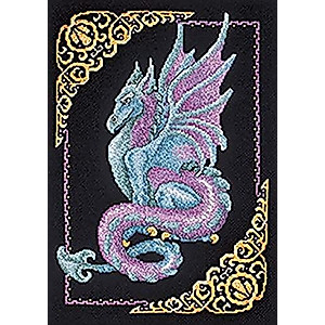Janlynn Mythical Dragon Counted Cross Stitch Kit, White
