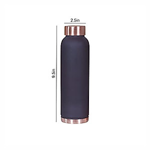 AVA DESIGNZ Copper Water Bottle (950ml) | 100% Pure Copper Bottle | BPA Free & Non Toxic Water Bottle with Anti Oxidant Properties of Copper | Matt Brown