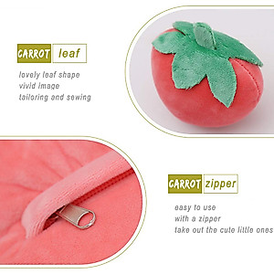 REFAHB Cute Throw Pillow Stuffed Strawberry Toys Removable Fluffy Creative Gifts for Teens Girls Kids,