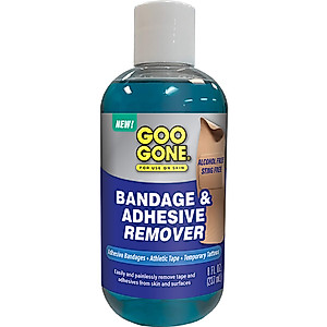 Goo Gone Bandage Adhesive Remover For Skin - 8 Ounce - Safe Method to Remove Sports Tape, KT Tape, Temporary Tattoos, Ink, Medical Bandages and More