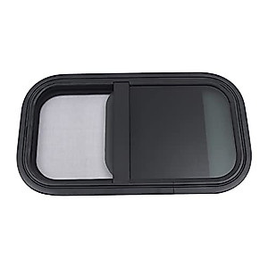 ZAWAYINE RV Window 12" W x 22" H, Tiny House Vertical Slider Window For Cargo Trailer, Vintage Technologies RV Windows For Vertical Sliding Replacement Glass &Trim Set