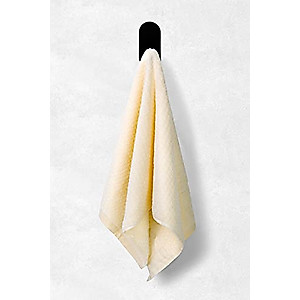 Ambrosya - Towel Holder Without Drilling - Adhesive Bathroom Coat Decoration Robe Hook Self-Adhesive Wall (1 Hook, Stainless Steel (Black))