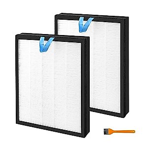 2 Pack Vital 100S Filter Rplacement Compatible with LEVOIT Vital 100S Air Puri-fier, 3-in-1 H13 Grade Smart True HEPA Rplacement Filter, Vital 100S-RF