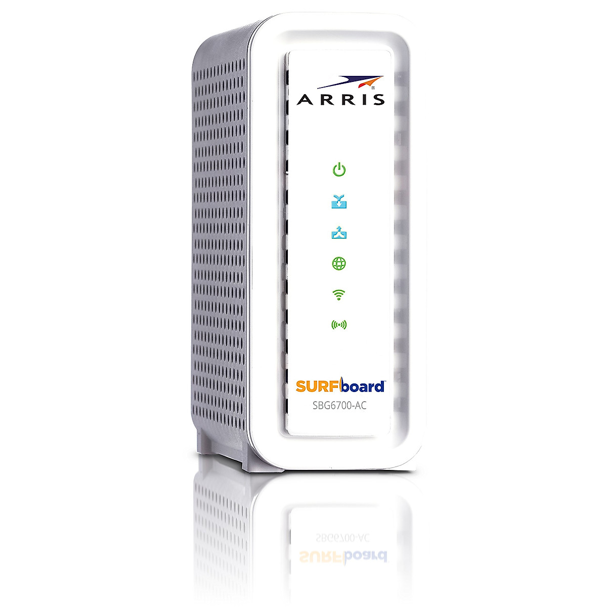 ARRIS Surfboard (8x4) Docsis 3.0 Cable Modem Plus AC1600 Dual Band Wi-Fi Router, Certified for Comcast Xfinity, Spectrum, Cox & More (SBG6700AC), White, Max Download Speed: 343 Mbps
