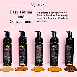 Kafune Tint Melting Mousse – Concealer for Lace Wigs, Hair Wigs, Toupees and Hair Pieces – Natural Finishing Edge Control – Melt and Form Hair – Quick Drying – 6.8 Fl oz – Mocha Medium Brown