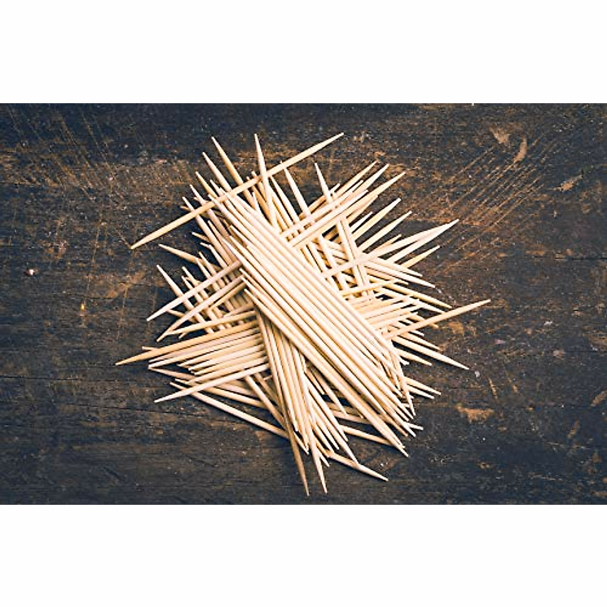 Makerstep 100% Natural Bamboo Toothpicks 1000 Pieces, Sturdy Cocktail Safe Large Round Storage Box Party Appetizer Olive Barbecue Fruit Teeth Cleaning Art Crafts