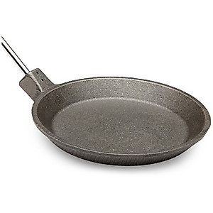 Rome 1024 Family Campfire Cast Iron Skillet with Steel and Wood Handle, 6-Inch