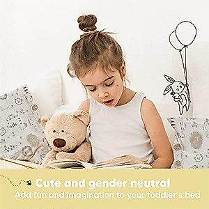 Toddler Pillow with Pillowcase - 13x18 My Little Dreamy Pillow, Organic Cotton Toddler Pillows for Sleeping, Kids Pillow, Travel Pillows, Mini Pillow, Nursery Pillow, Toddler Bed Pillow (KeaSafari)