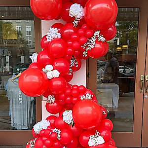 Red Balloons 84 pcs Red Balloons Garland Arch Kit 5 inch +12 inch +18 inch Matte Red Latex Balloons Happy Birthday Balloons Baby Shower Decorations Wedding Balloons