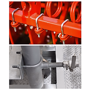 FOCMKEAS 304 Stainless Steel Square U-Bolts 3.54"(90mm) Inner Width, 5.91"(150mm) Length Stainless M10 with Nuts, Frame Plate, Accessories for Automobiles Trailer, Boat Trailer Industrial Parts