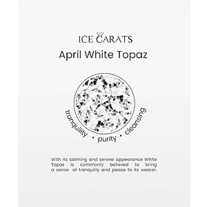 IceCarats 10K Yellow Gold White Topaz Ring Gemstone Band April Birthstone Jewelry Size 7.00