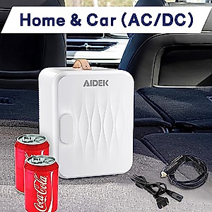 Aidek Cosmetic Makeup Mini Fridge for Skin Care, 4L Portable Beauty Fridges DIY Shelves for Bedroom, Dorm, Office, Small Refrigerator, AC/DC12v Car Cooler for Desktop and Travel (Frost White)