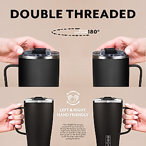 BrüMate Toddy XL - 32oz 100% Leak Proof Insulated Coffee Mug with Handle & Lid - Stainless Steel Coffee Travel Mug - Double Walled Coffee Cup (Glitter Rainbow)