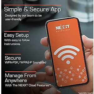 NEXXT 2400AC Mesh WiFi Router Wi-Fi 2-Node, Whole Home 2700sqft Seamless Coverage, Replaces Wi-Fi Router and Extender High-Performance Wi-Fi Network Booster, 1 Router + 1 Extender
