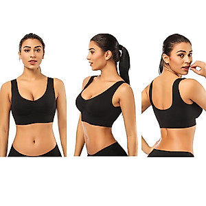 BESTENA Comfort Bra, 2 Pack Seamless Removable Pads Sleep Bras, Yoga Bra, Sports Bras for Women