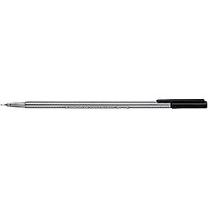 Staedtler Triplus Fineliner Pens, 0.3mm, Black, Pack of 10 (334-9)