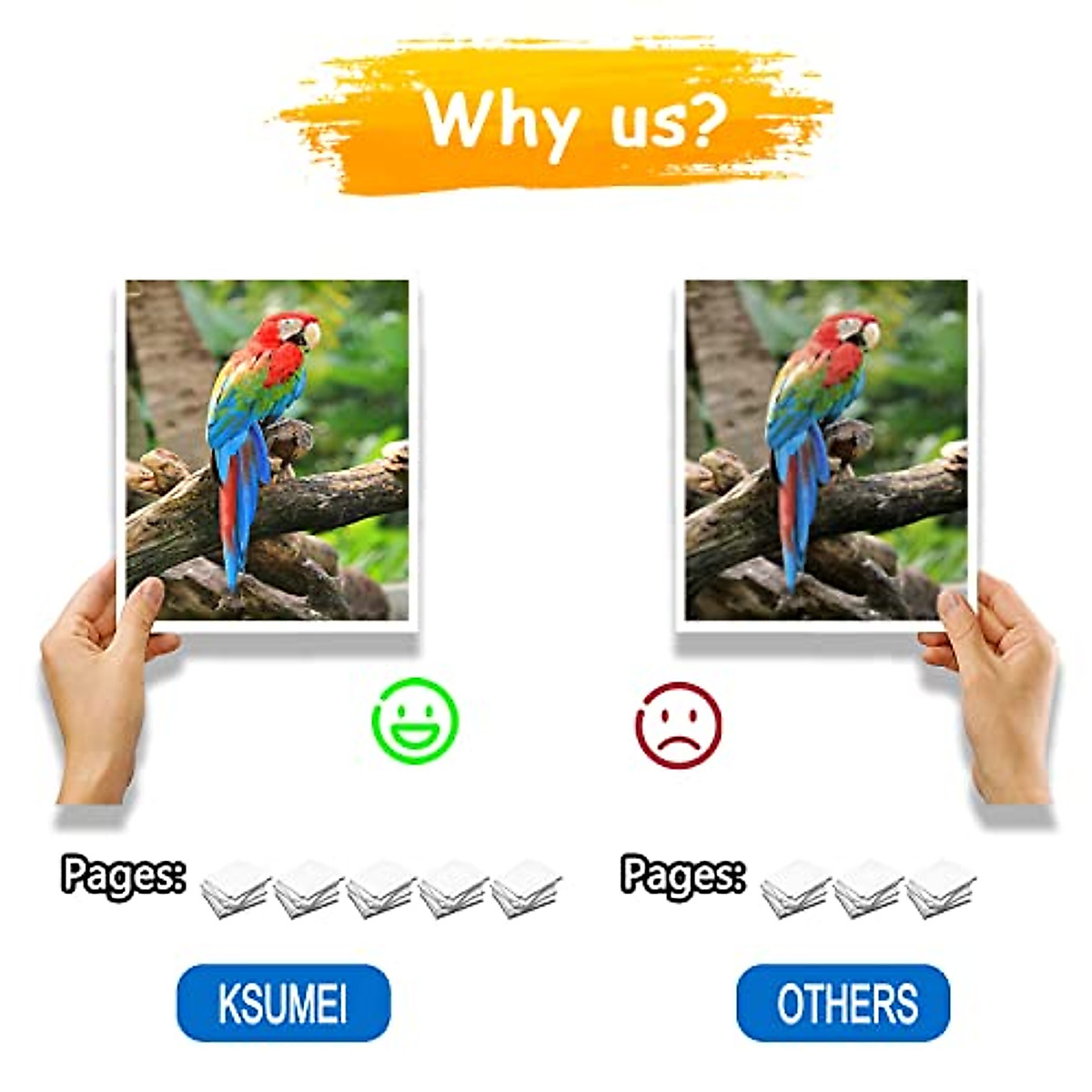 KSUMEI T502 Ink Refill Bottles Compatible with EcoTank Printers ET-2760 ET-4760 ET-3710 ET-3760 ET-2700 ET-2750 ET-3700 ET-3750(Black, Cyan, Magenta, Yellow)