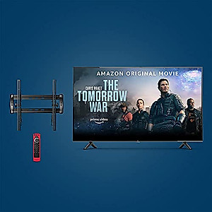 Amazon Fire TV 43" 4-Series 4K UHD smart TV bundle with Universal Tilting Wall Mount and Red Remote Cover