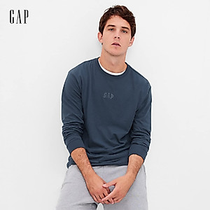 GAP Mens Relaxed Fit Long Sleeve Logo T-Shirt
