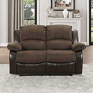 Lexicon Baluze Double Reclining Loveseat, Two-Tone Brown