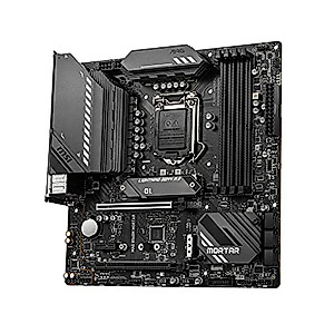MSI MAG B560M MORTAR Gaming Motherboard (mATX, 11th/10th Gen Intel Core, LGA 1200 Socket, DDR4, PCIe 4, CFX, M.2 Slots, USB 3.2 Gen 2, 2.5G LAN, DP/HDMI)